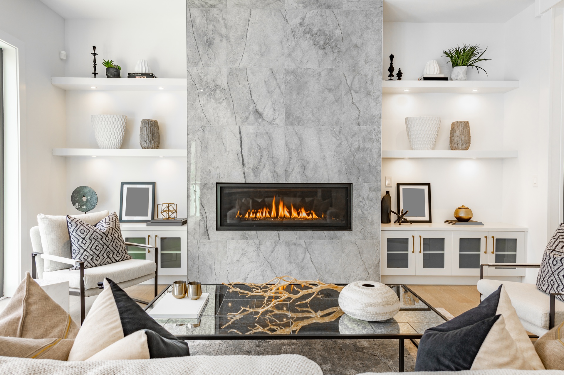 Stone Fireplace Options - Cantera Marble & Granite